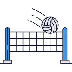 Volleyball net ball icon beach sport symbol Vector Image
