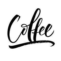 Coffee time lettering Royalty Free Vector Image