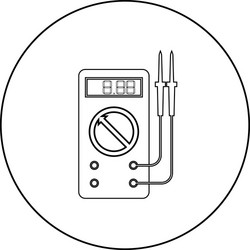 Digital multimeter for measuring electrical Vector Image
