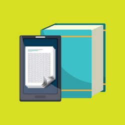 Electronic book design Royalty Free Vector Image