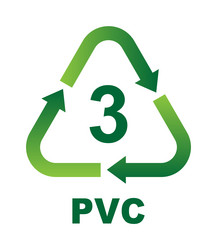 Recycling symbols for plastic icon pvc Royalty Free Vector