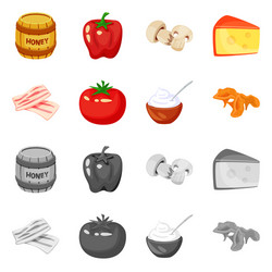 Design taste and product symbol set Royalty Free Vector