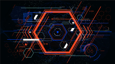 Tech futuristic abstract backgrounds colorful Vector Image