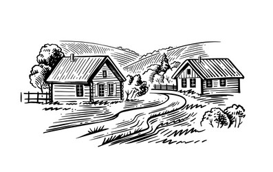 Country Road Sketch Vector Images (over 500)