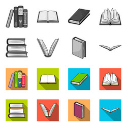 Library and textbook sign Royalty Free Vector Image