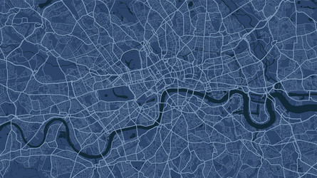 Thames river map london city england watercourse Vector Image