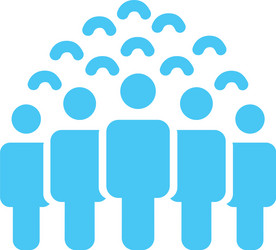 Crowd nine people icon silhouettes social Vector Image