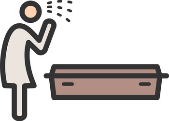 Crying over dead body Royalty Free Vector Image