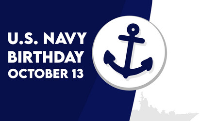 Navy united states of america birthday Royalty Free Vector