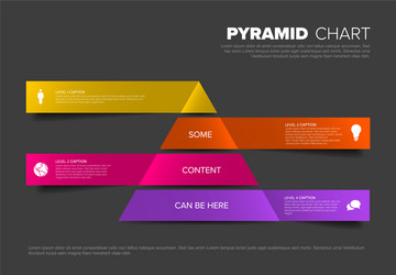 Infographic five tier pyramid chart diagram Vector Image