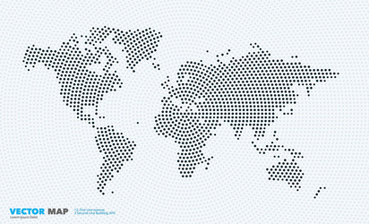 World map with rounds spots dots Royalty Free Vector Image