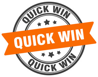 Quick win stamp label on transparent Royalty Free Vector