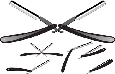 Straight razor sketch Royalty Free Vector Image
