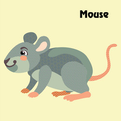 Shape of cartoon hiding mouse Royalty Free Vector Image