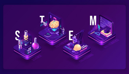 Stem - science technology engineering mathematics Vector Image