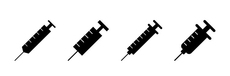 Syringe icon set injection icon Royalty Free Vector Image