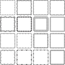 Decorative frames and borders rectangle 2x1 Vector Image