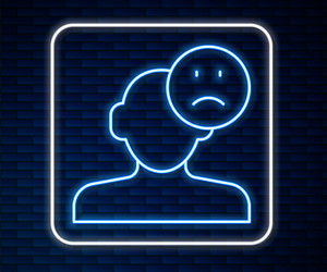 Sad Face Neon Vector Images (over 610)