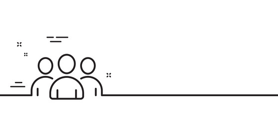 Group line icon users or teamwork sign Royalty Free Vector