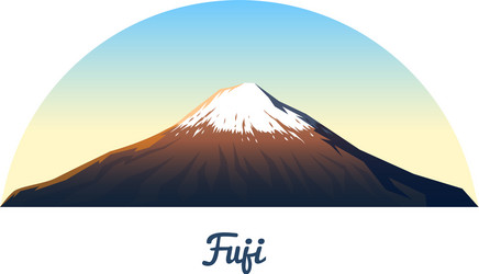 Mount fuji volcano in japan mountains peaks Vector Image