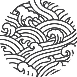 Water wave line art Royalty Free Vector Image - VectorStock