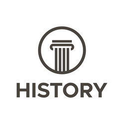 Column and inscription history Royalty Free Vector Image