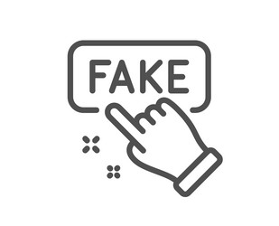 Fake information line icon social propaganda sign Vector Image