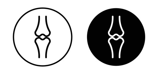 Human knee bone joint icon Royalty Free Vector Image