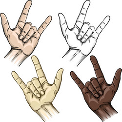 Devil Hand Gesture Vector Images (over 610)