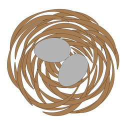 Birds nest icon Royalty Free Vector Image - VectorStock