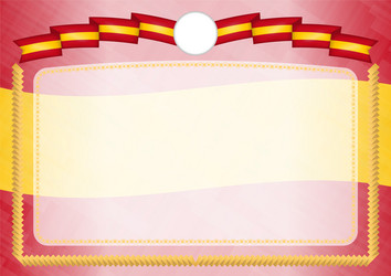 Border made with spain national colors Royalty Free Vector