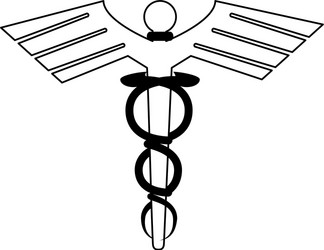 Caduceus medical symbol Royalty Free Vector Image