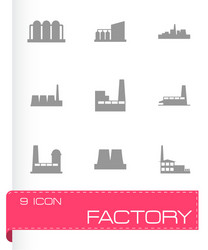 Factory icon set Royalty Free Vector Image - VectorStock