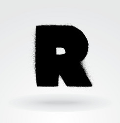 Stencil typeface black modular round alphabet Vector Image