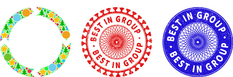 Best in group rubber stamp Royalty Free Vector Image