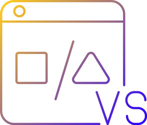 Comparison platforms linear icon Royalty Free Vector Image