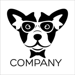 Modern smart dog logo Royalty Free Vector Image