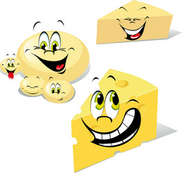 Happy cartoon cheese man Royalty Free Vector Image