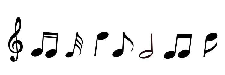 Music Notes Symbols Black and White Vector Images (over 12,000)