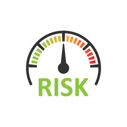 Risk meter concept satisfaction speedometer Vector Image