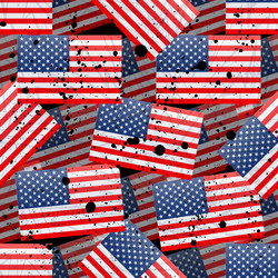 Distressed grunge american flag seamless pattern Vector Image