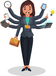 Hr manager we are hiring mascot logo Royalty Free Vector