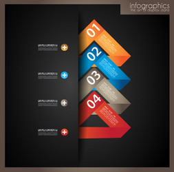 Infographic design template with paper tags Vector Image