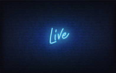 Live neon sign glowing lettering on air Royalty Free Vector
