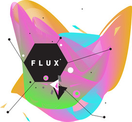 3d colorful wave background dynamic flux effect Vector Image