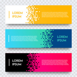 Modern web banner color abstract template Vector Image