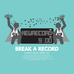 Break a record Royalty Free Vector Image - VectorStock