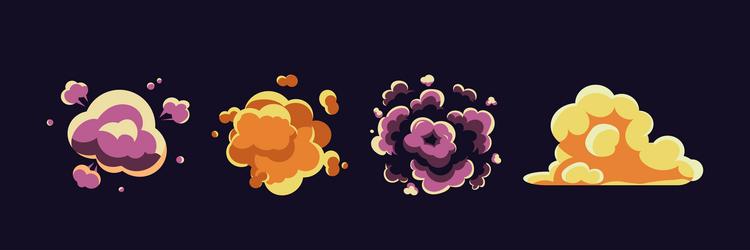 Comic colorful explosion or burst and boom effect Vector Image