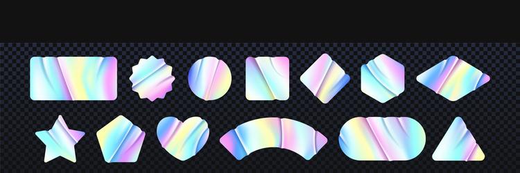 Holographic iridescent adhesive wrinkled tape Vector Image