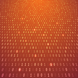 Abstract sphere on binary background Royalty Free Vector